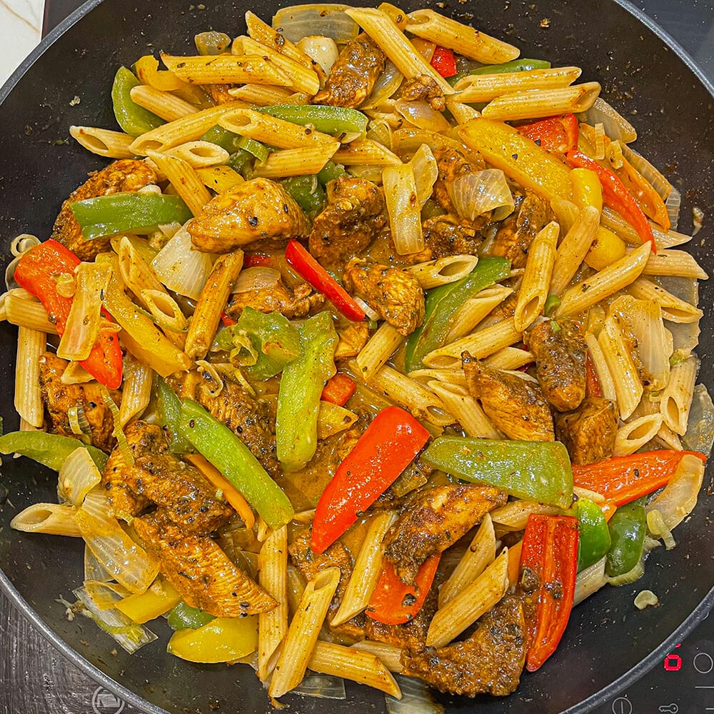 Creamy Rasta Pasta Recipe | Kitchenist